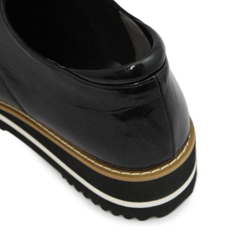 FIZZ REEN フィズリーン 301 BLE ブラックエナメル スニーカー ウェッジソール 3.5cmヒール 3E (20301) : fr20301ble : ラボスター Yahoo ...