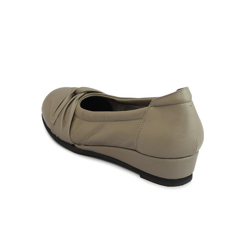 FIZZ REEN（フィズリーン） 1002 CHA チャコール ウェッジパンプス リボンモチーフ 3.5cmヒール 4E (21002) : ラボスター Yahoo!ショップ - 通販 ...