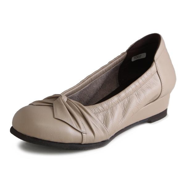 FIZZ REEN フィズリーン 1002 OK オーク ウェッジパンプス リボンモチーフ 3.5cmヒール 4E (21002) : ラボスター Yahoo!ショップ - 通販 ...