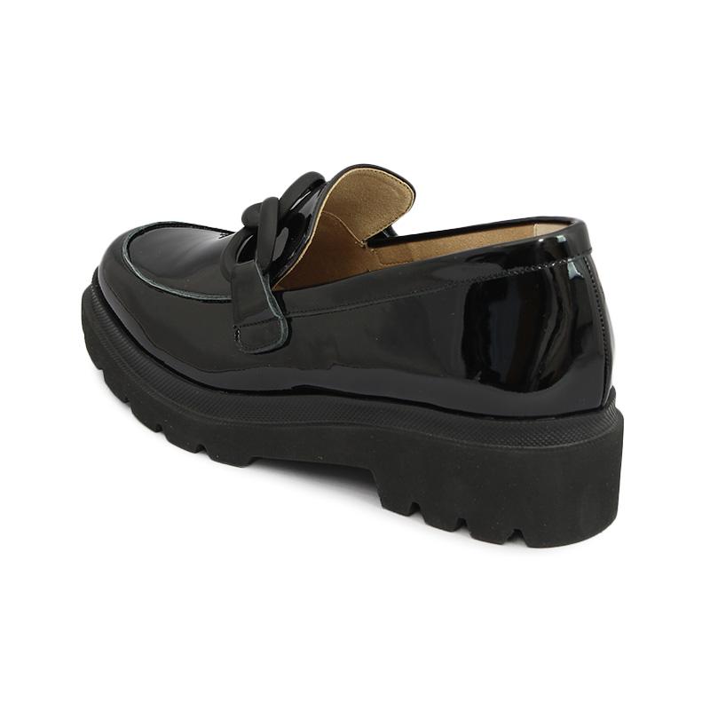 FIZZ REEN（フィズリーン） 【継続品】FIZZ REEN 1837 BLE ブラック エナメル ローファー チェーンビット 5cmヒール 3E (21837) : ラボスター ...