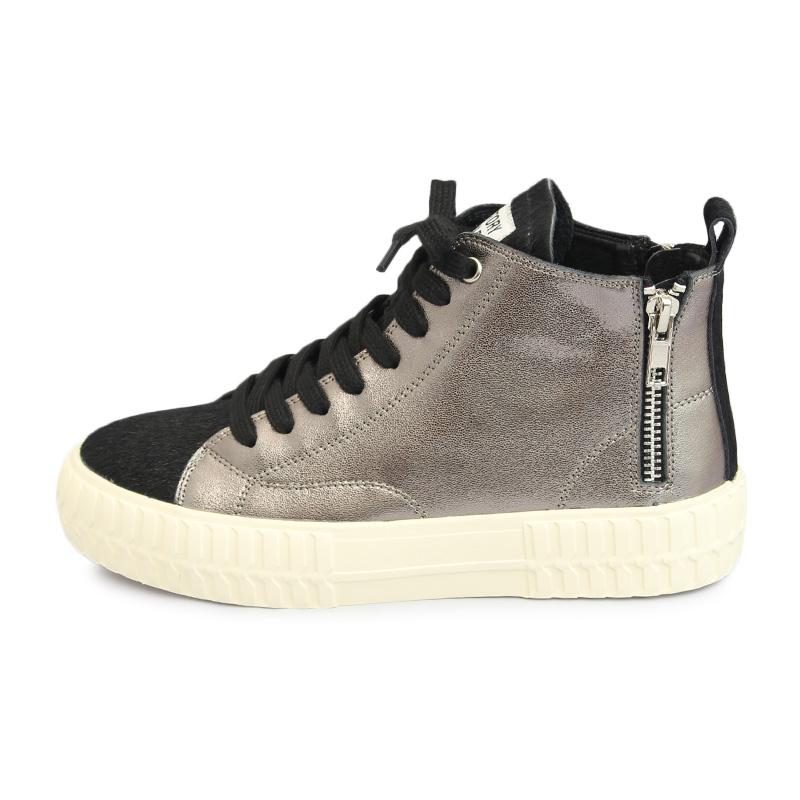 FIZZ REEN フィズリーン 3005 BLM ブラック メタル ハイカットスニーカー ファスナー付き 3cmヒール (23005) : ラボスター Yahoo!ショップ - 通販 ...