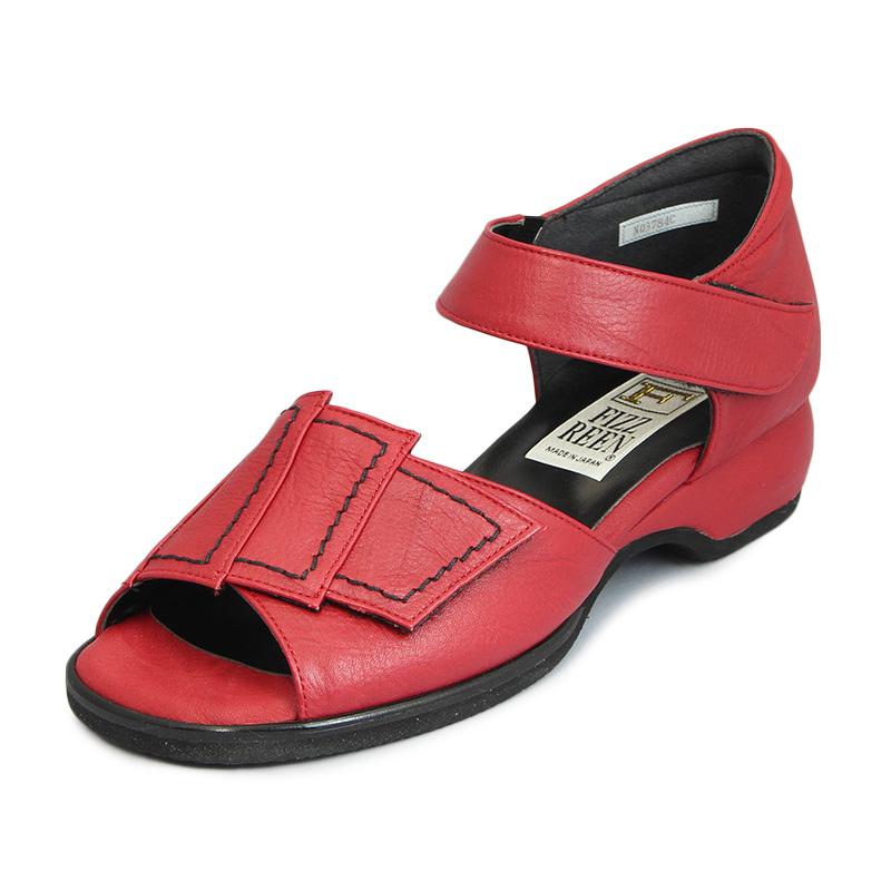 【継続品】FIZZ REEN フィズリーン 3784 RD レッド サンダル 面ファスナー 3.5cmヒール 4E (23784) : ラボスター Yahoo!ショップ - 通販 ...