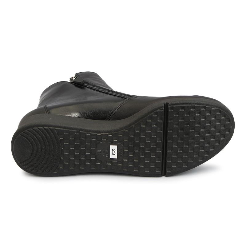 【継続品】FIZZ REEN フィズリーン 6362 BL ブラック ショートブーツ ダブルファスナー 3.5cmヒール 4E (26362 ...