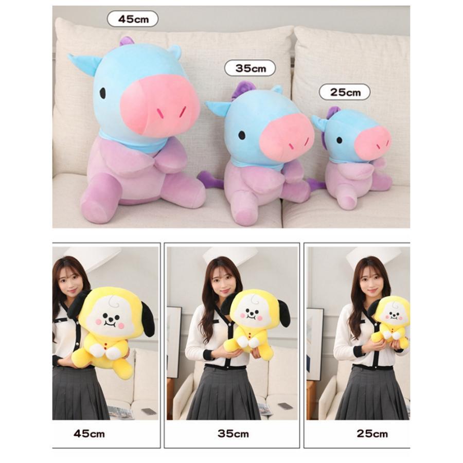 BT21 グッズ ぬいぐるみ BTS 大きい ふわふわ 芸能人 韓流 座り姿 かわいい 萌えグッズ 応援 誕生日 子供 プレゼント ギフト 25cm 35cm 45cm : RACCOON ...