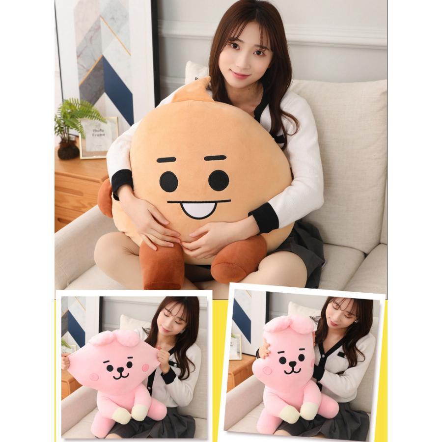 BT21 グッズ ぬいぐるみ BTS 大きい ふわふわ 芸能人 韓流 座り姿 かわいい 萌えグッズ 応援 誕生日 子供 プレゼント ギフト 25cm 35cm 45cm : RACCOON ...