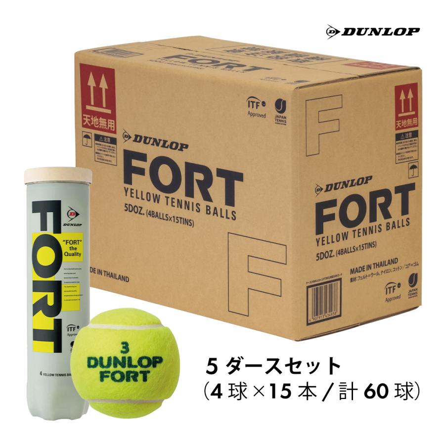 DUNLOP FORT 4球 5ダースセット 15缶60球 テニスボール 硬式 ダンロップ フォート 5DOZ CS60 大会試合球 : ラケットショップ・アプローチ - 通販 - Yahoo ...