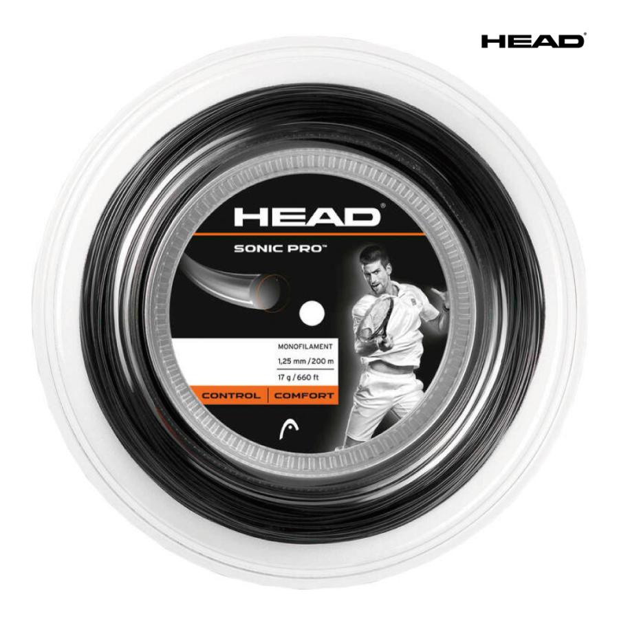 HEAD HEAD SONIC PRO ソニックプロ 200m ロール ヘッド 281128 硬式 テニス ストリング ガット 1.25mm ...