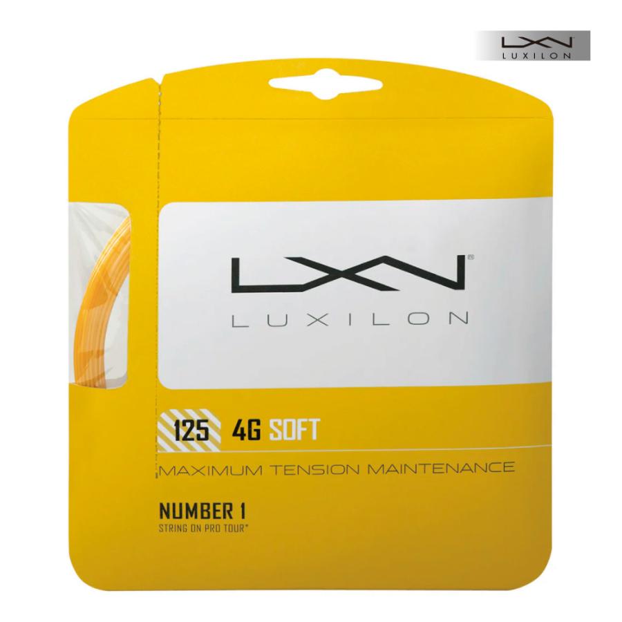 LUXILON LUXILON 4G SOFT 125 12M WRZ990105 単張 硬式テニス ストリング ガット ルキシロン ポスト ...