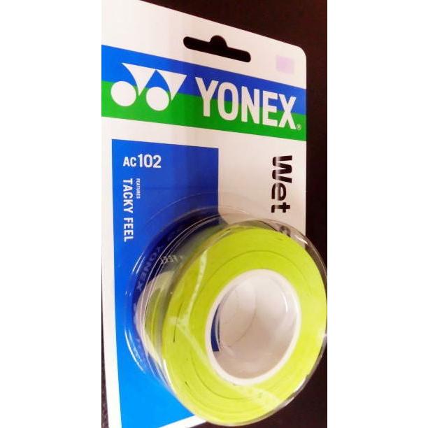 YONEX ヨネックス 【国内正規品】AC102 ウェットスーパーグリップ[3本入] シトラスグリーン（309） 【＊期間限定・ヤフー価格＊】 : ラケットワールド ヤフー店 - 通販 ...