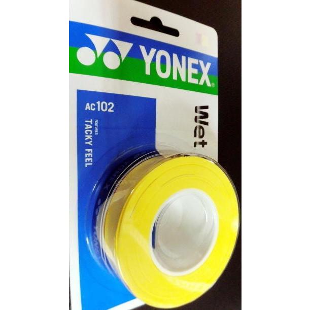 YONEX ヨネックス 【国内正規品】AC102 ウェットスーパーグリップ[3本入] イエロー（004） 【＊期間限定・ヤフー価格＊】 : ラケットワールド ヤフー店 - 通販 - Yahoo ...