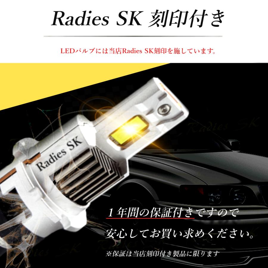 モデルチェンジ デリカ D5 CV5W D2S D2R LED ヘッドライト 12000lm 完全ポン付け 12V 純正HID バーナー 車検対応 1年保証 正規品 Radies SK ...