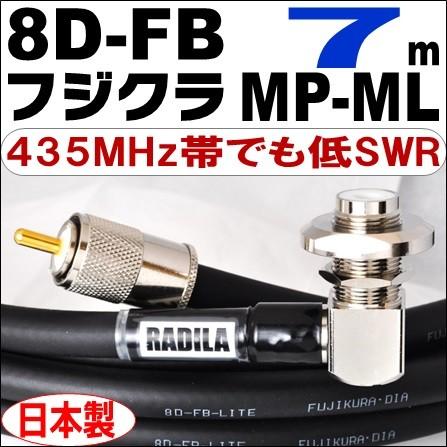 フジクラ 8DFB MP-ML (7m) 低SWR仕様・実測データ付｜モービル 同軸ケーブル｜低損失 8D-FB 8dfb 8d-fb MLJ MJL｜アマチュア無線 : RADILA ...