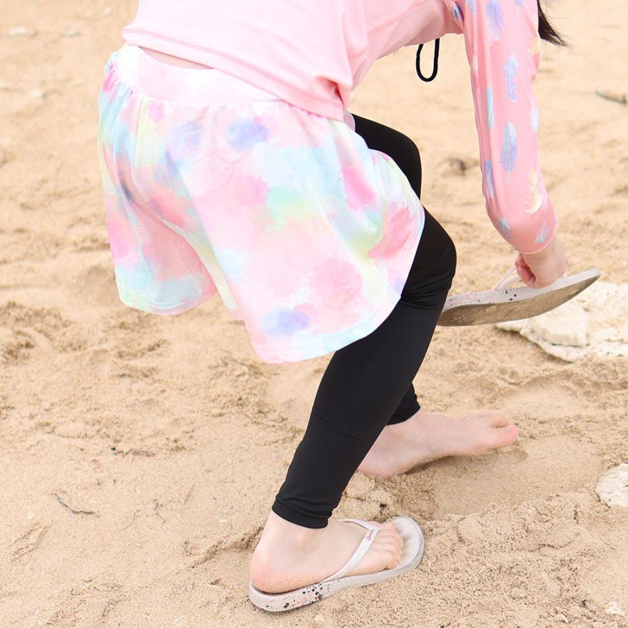 HEAZEL（ヘーゼル） ラッシュガード スカート付きレギンス キッズ 子供 キュロットスカート 紫外線対策 UPF50+ 水陸両用 速乾 ...