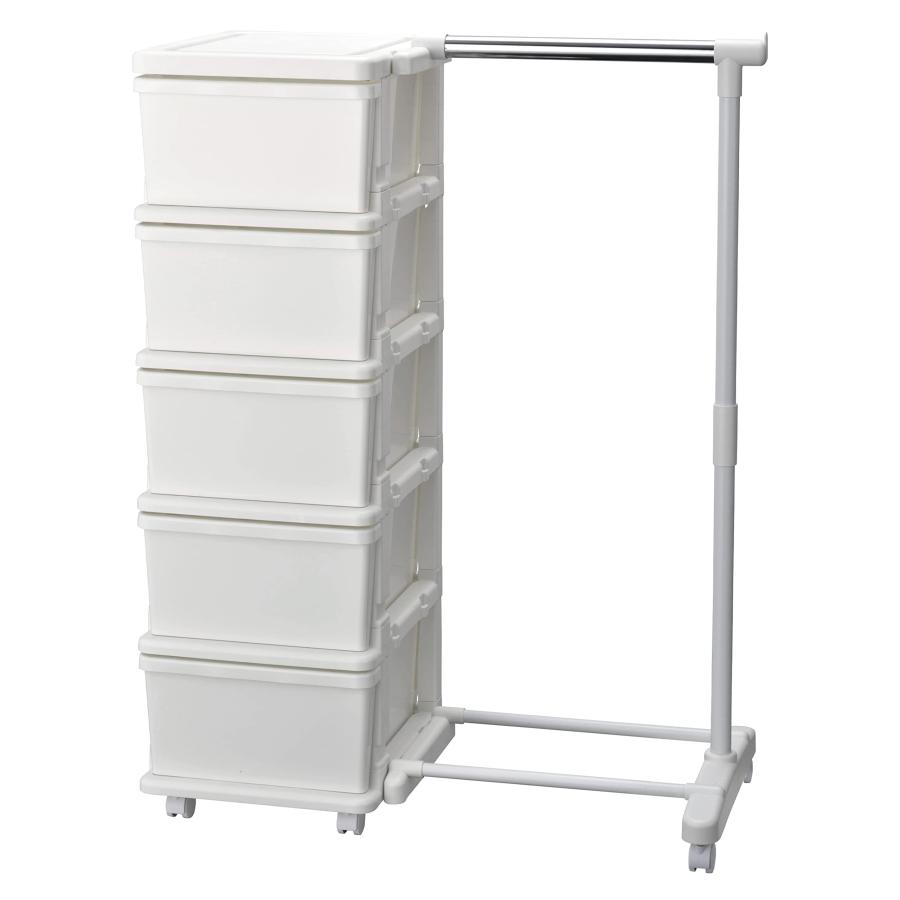JEJ SEEDS(シーズ) ハンガーラック & 5段チェスト セット ホワイト SIU-5-WH-H : Raffine - 通販 - Yahoo!ショッピング
