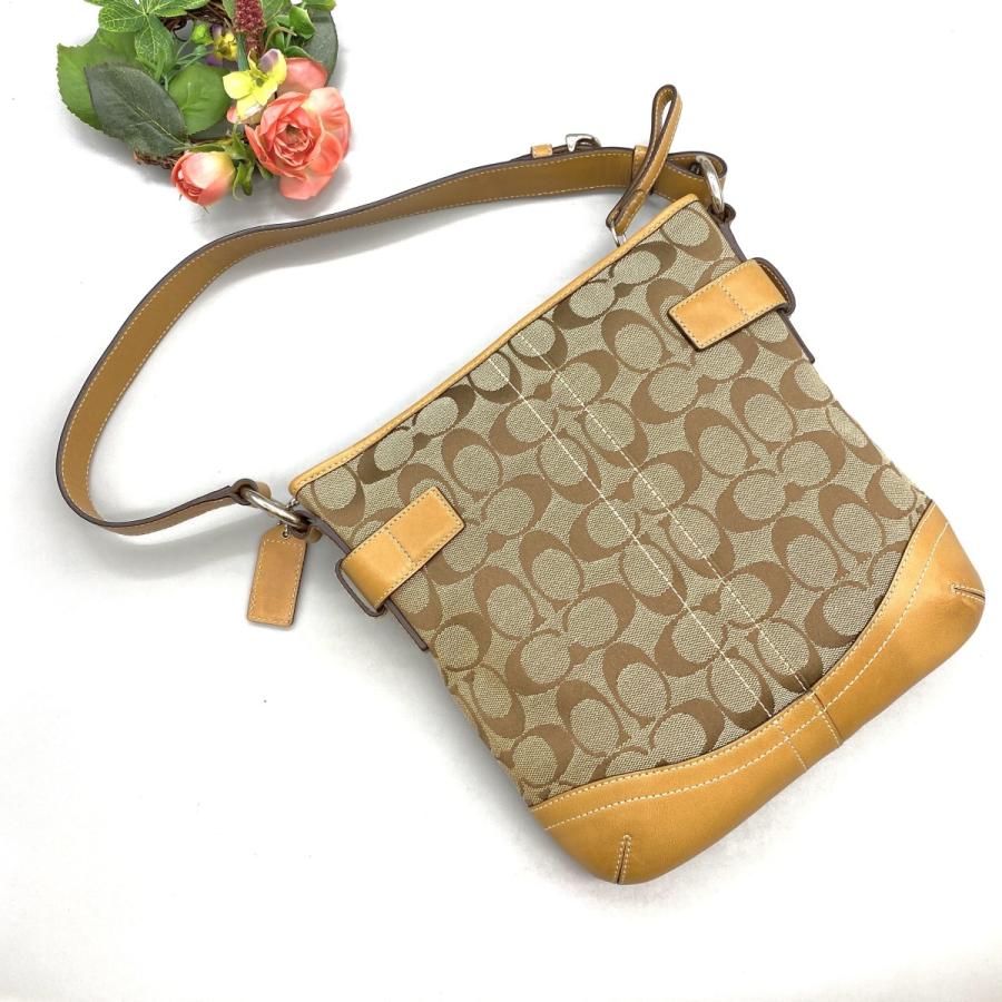 COACH 【COACH】コーチ ショルダーバッグ キャンバス×レザー シグネチャー ベージュ 3577 : ラフテルショップ - 通販 - Yahoo!ショッピング
