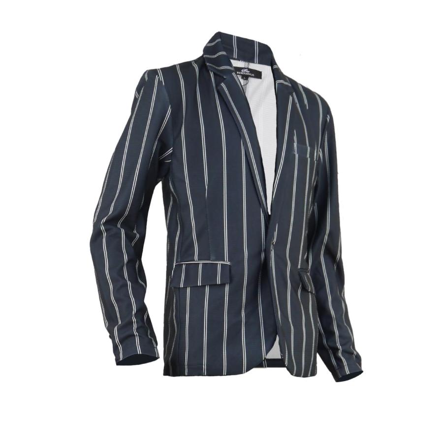 テーラードジャケット メンズ ストライプ ストレッチ ジャケット 大人 お洒落 スタイリッシュ B070408-01 テーラードジャケット メンズ ストライプ ストレッチ ジャケット 大人