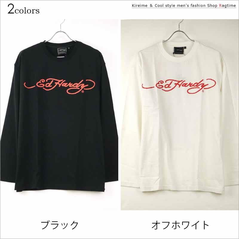 プリントTシャツ 長袖 大きいサイズ メンズ ドクロ スカル Ed Hardy