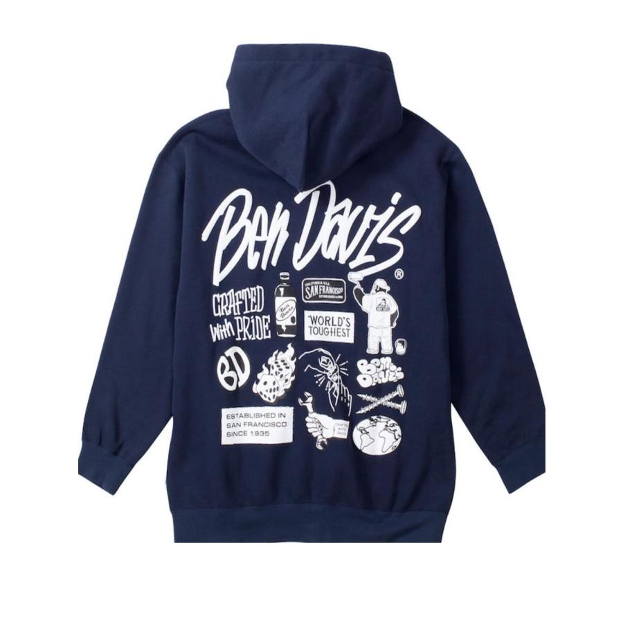 スウェットパーカー BEN DAVIS 大きいサイズ メンズ 厚手 ベンデービス プリント ゴリラ 裏起毛 C060904-07 スウェットパーカー BEN DAVIS 大きいサイズ メンズ 厚手 ベンデービス