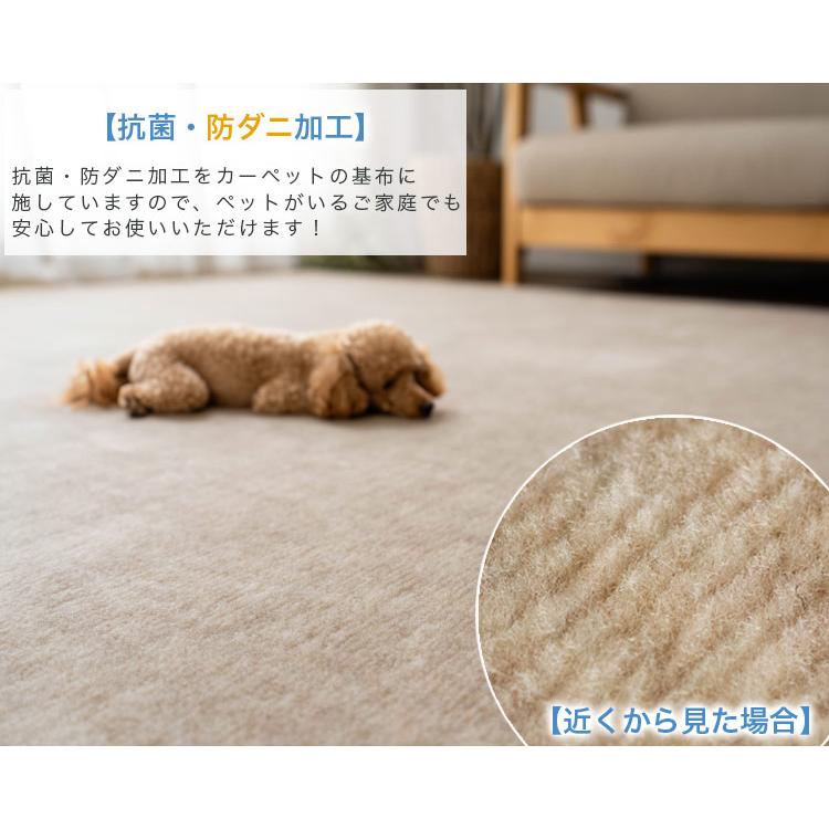 サヤンサヤン カーペット 3畳 江戸間 防ダニ 抗菌 176×261 日本製 ラグマット ラグ 無地 ペット フリーカット おしゃれ 床暖房 絨毯 じゅうたん オールシーズン : ラグマット ...