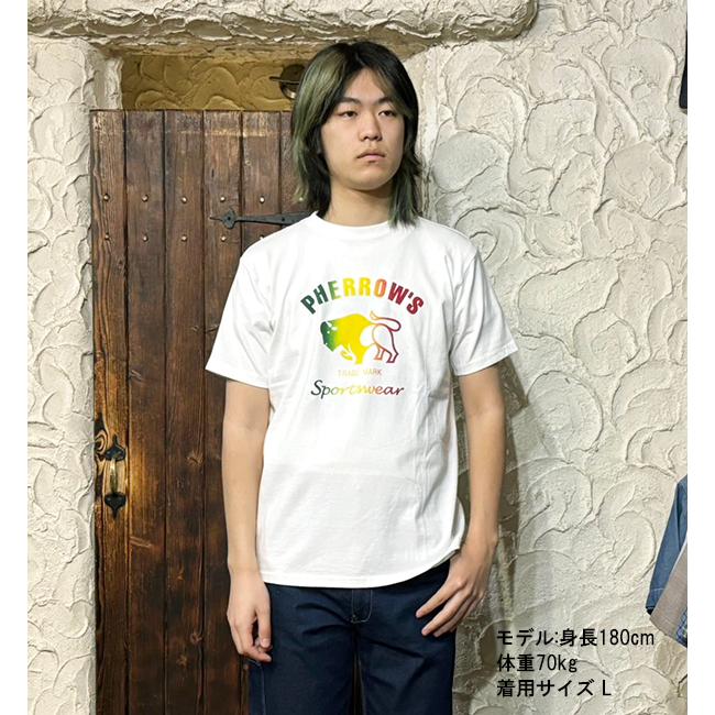 フェローズ Pherrow's Tシャツ 24S-PT2-G レインボー プリント バッファロー 半袖 アメカジ 定番 メンズ レディース 2024年 春夏 : 24spt2g : こだわりの ...