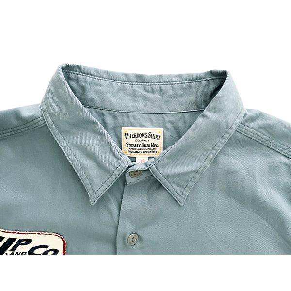 Pherrow's フェローズ カスタム ワークシャツ 25S-PCWS1-E 半袖 チェーン刺繍 ワッペン コットン ツイル アメカジ メンズ 日本製 2025年 春夏 新作 : こだわりの ...