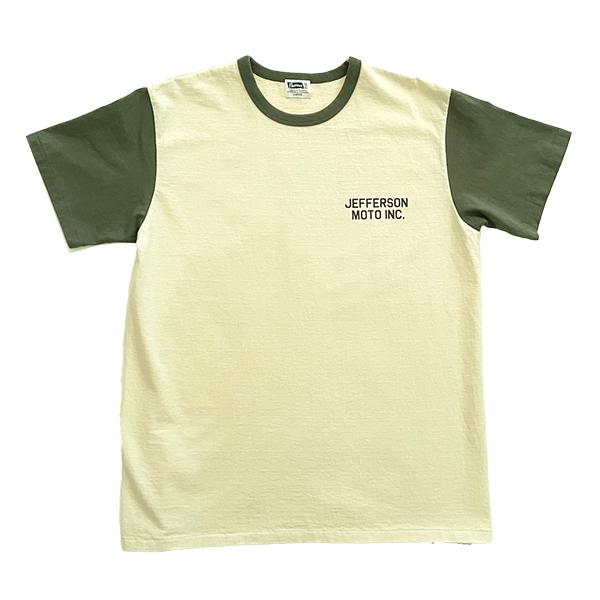 Pherrow's フェローズ Tシャツ 25S-PMT-TT1 バイカラー 配色 プリント 半袖 ロゴT PMTボディ 丸胴 綿100％ アメカジ ヴィンテージ メンズ 2025年 春夏 ...