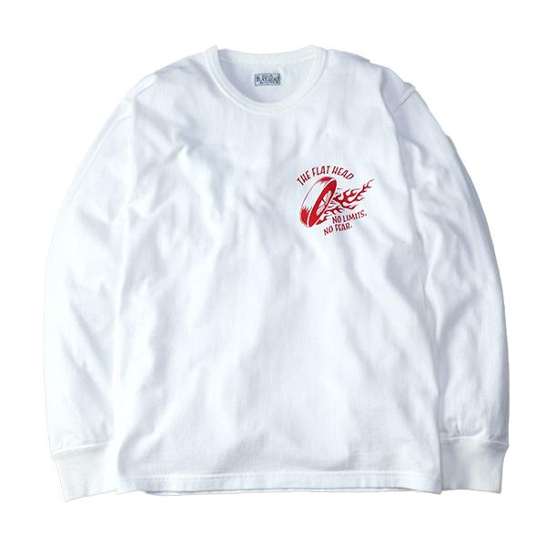 The Flat Head フラットヘッド FLAT HEAD ロンT FN-TML-102 DRAG RACE Tシャツ 3本針の1本外し ...