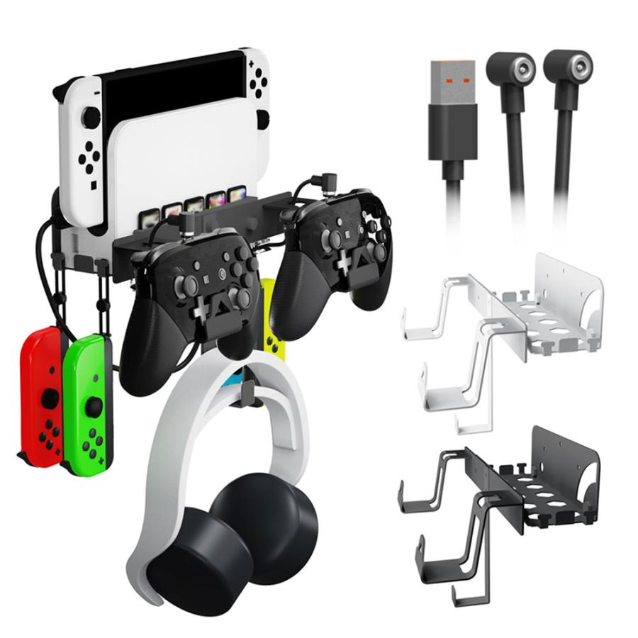 Switch用 壁掛け収納スタンド 磁気充電ケーブル付き スイッチ ウォールラック コントローラー ヘッドホン 一括収納 RIM-JYS-NS252 : 来夢HOUSE - 通販 ...