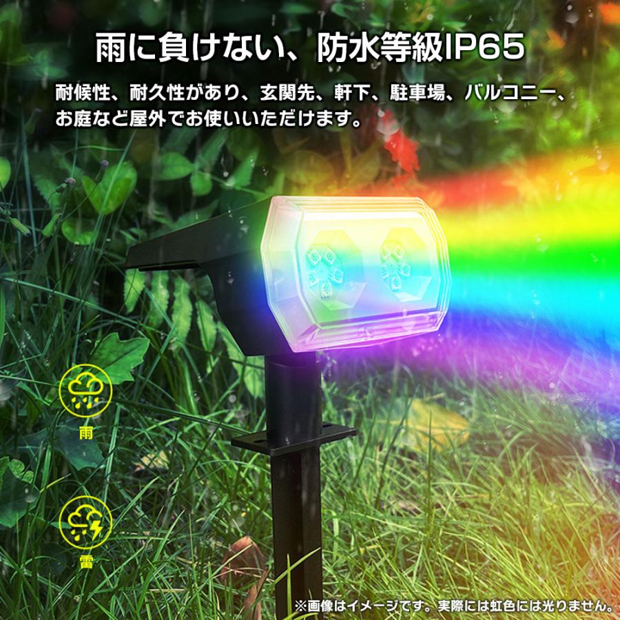 RGB 10LED ソーラーLEDライト 1個 グラデーション ソーラーライト ウォールライト 地面挿入 壁取付 IP65 太陽光充電 RIM-TBD-205 : 来夢HOUSE - 通販 ...