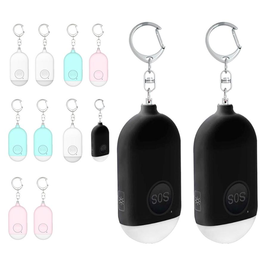 2個セット 大音量130dB 防犯ブザー 防犯アラーム LEDライト付き 音と光 ブザー音 点滅 SOS USB 充電式 RIM-B300-2SET メール便 : 来夢HOUSE - 通販 ...