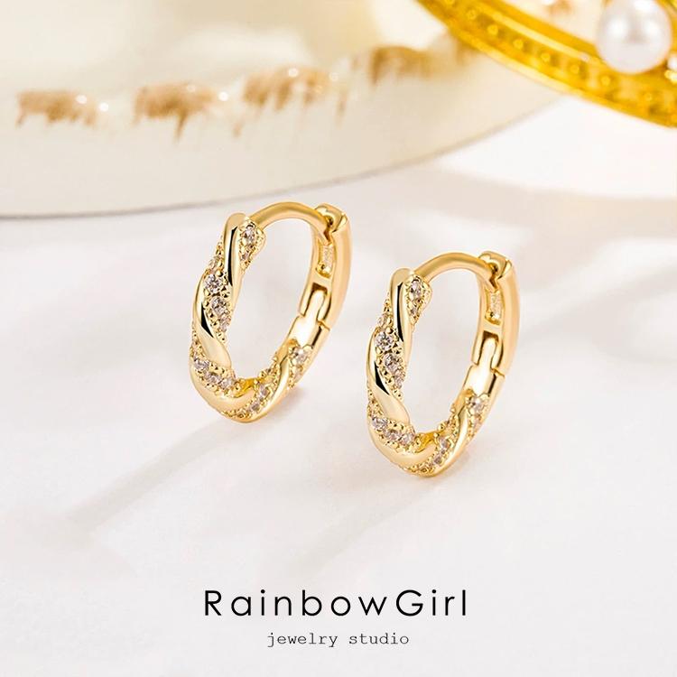 RainbowGirl（アクセサリー） ピアス レディース リング ジルコニア フープピアス 重ね付け シルバー ゴールド 18kgp カジュアル おしゃれ 女性 オフィス ホワイトデーお返し ...