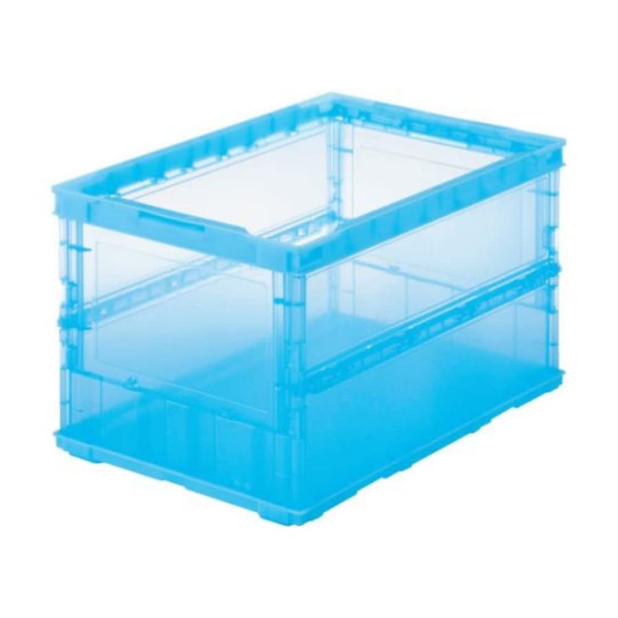 TRUSCO(トラスコ) 薄型折りたたみコンテナスケル 50L 青 TSK-O50B-B 透明ブルー 収納ケース 収納ボックス : Rainbow Selection - 通販 - Yahoo ...