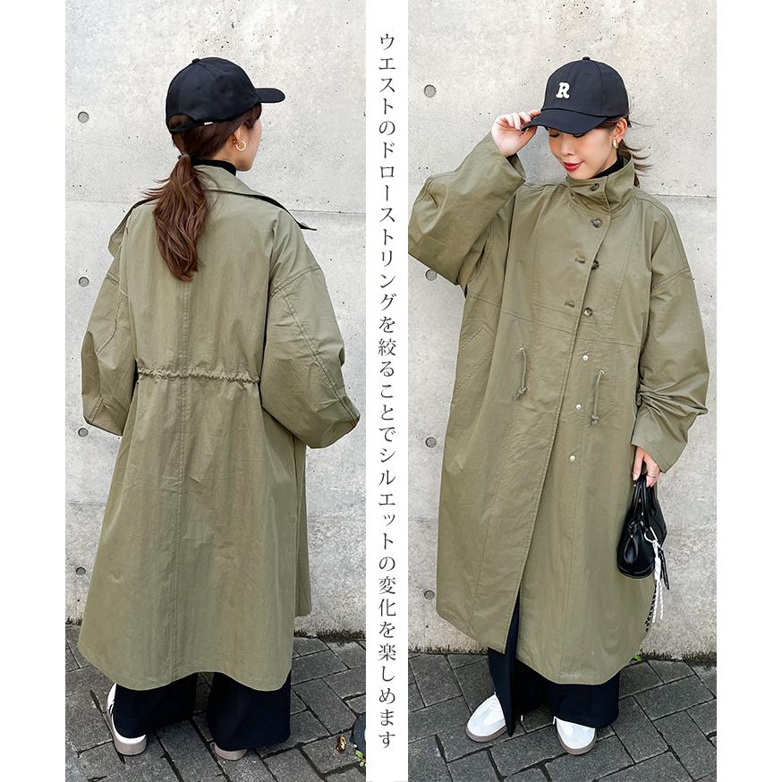 コート レディース 秋 冬 大きいサイズ ロング モッズコート アウター