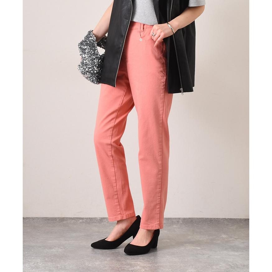 テーパードパンツ レディース ストレッチ ボトムス スキニー デニム