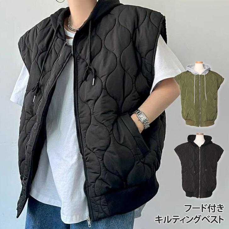 キルティング ジャケット ベスト レディース 秋冬 ミリタリー カジュアル フード パーカー アウター 防寒 暖かい ゆったり 重ね着 : JOKnet Yahoo!店 - 通販 ...