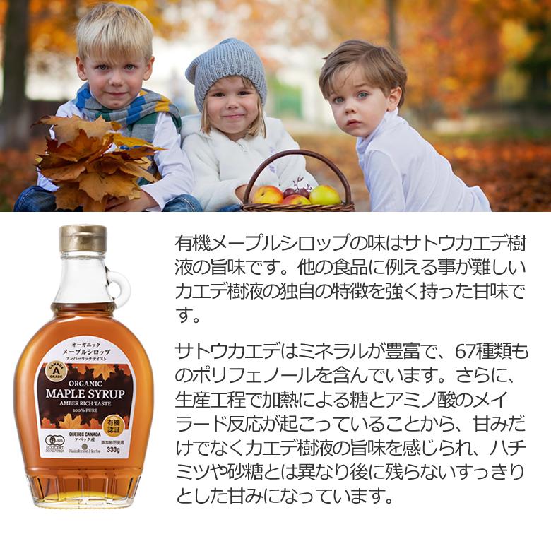 有機 メープルシロップ 330g 1本 カナダ産 JAS オーガニック : レインフォレストハーブYahoo!店 - 通販 - Yahoo!ショッピング