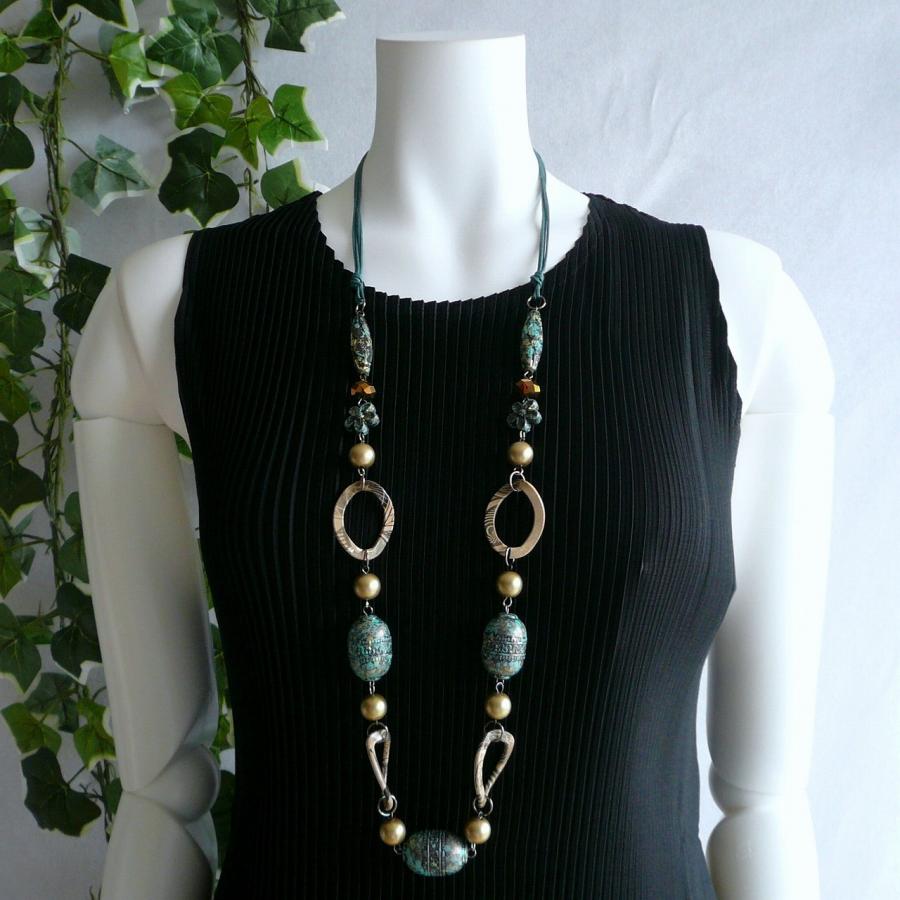 新品 9767 アラビアン風ビーズ ロング ネックレス レディース アクセサリー アンティーク調 レザー風 50代 60代 70代 : セレクトショップラインハイト - 通販 - Yahoo ...