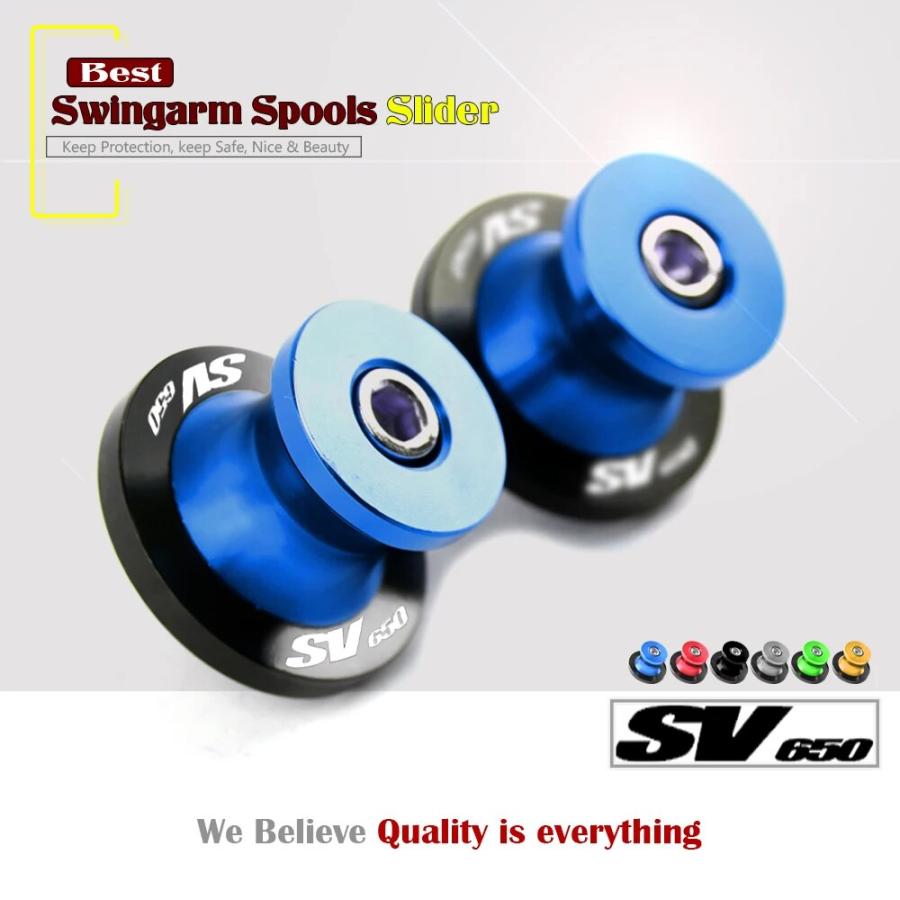 スズキSV650 SV650S SV650x sv 650 1999-2018 2020 2021 2022オートバイM8リアスイングアームスタンドネジスイングアームスプールスライダー ...