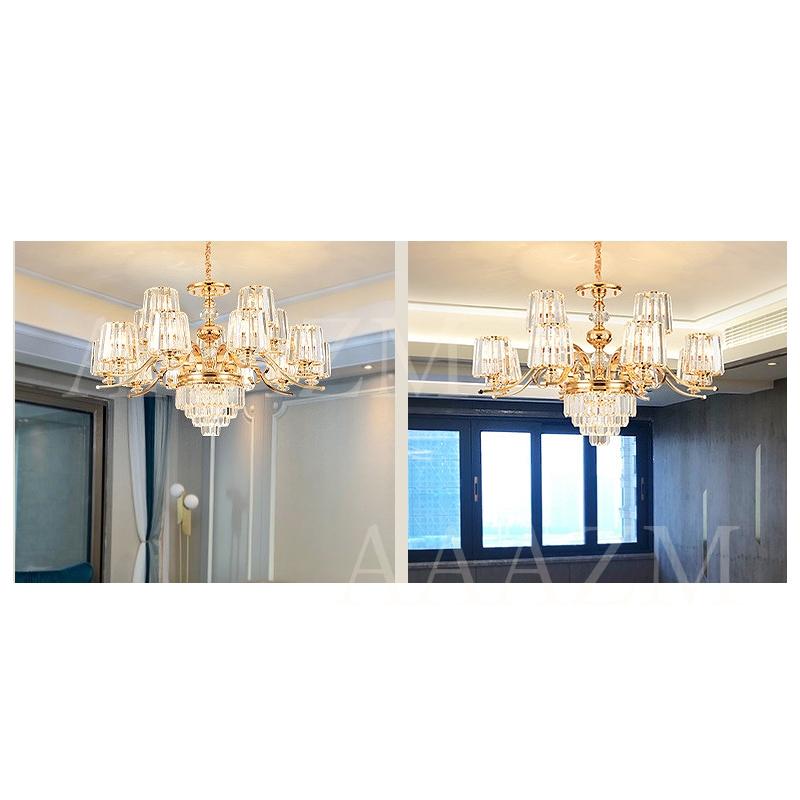 シャンデリア 枝型 北欧 おしゃれ LED対応 天井照明器具 水晶ガラス 大きめ ペンダントライト 吹き抜け 玄関 シーリングライト 6灯 8灯 吊り下げ照明 天井ライト : rakki ...