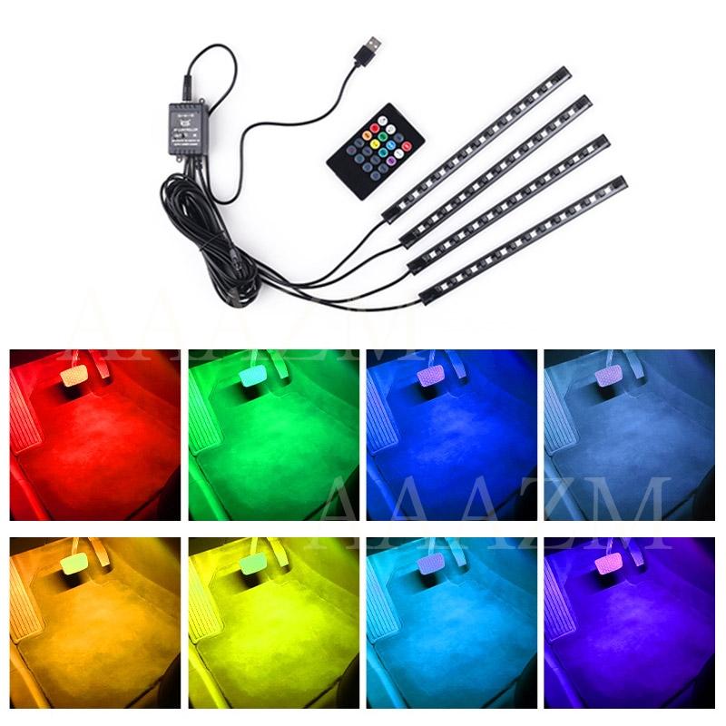 LED RGB アンビエントランプ 車内アクセサリー 装飾 サウンドコントロール 全8色に切替 雰囲気ライト 車内装飾用 送料無料 リモコン付き : rakki-sebun-qp-fwd-04 ...