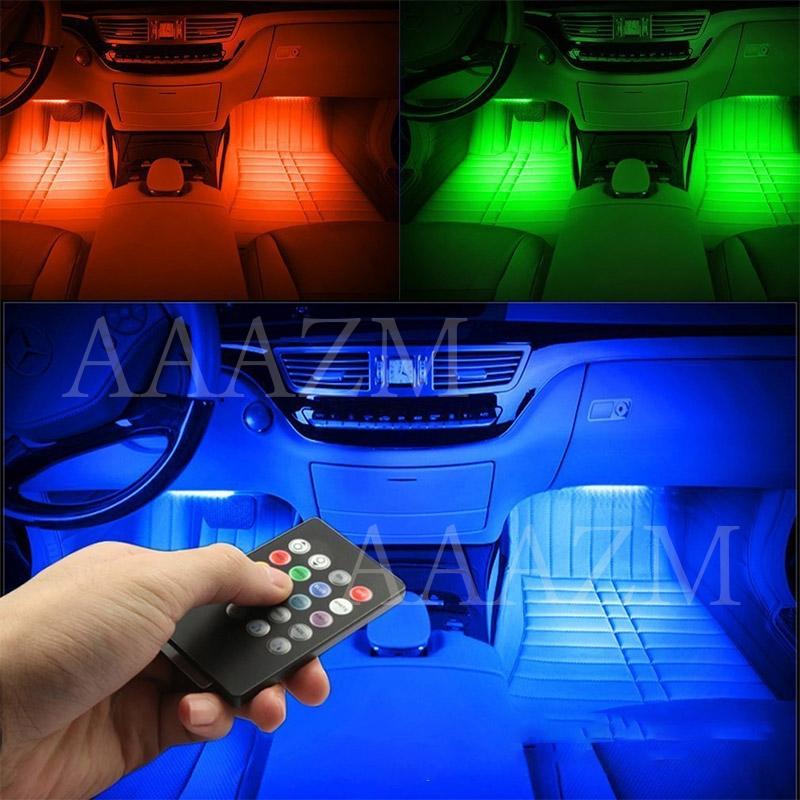LED RGB アンビエントランプ 車内アクセサリー 装飾 サウンドコントロール 全8色に切替 雰囲気ライト 車内装飾用 送料無料 リモコン付き : rakki-sebun-qp-fwd-04 ...