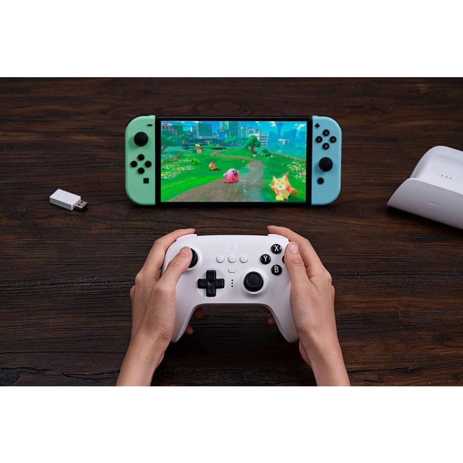 【8BitDo】 ultimate アルティメット ワイヤレス プロコントローラー 充電ドック付き スイッチ switch steam Deck 対応 ホワイト : メルカトマート - 通販 ...