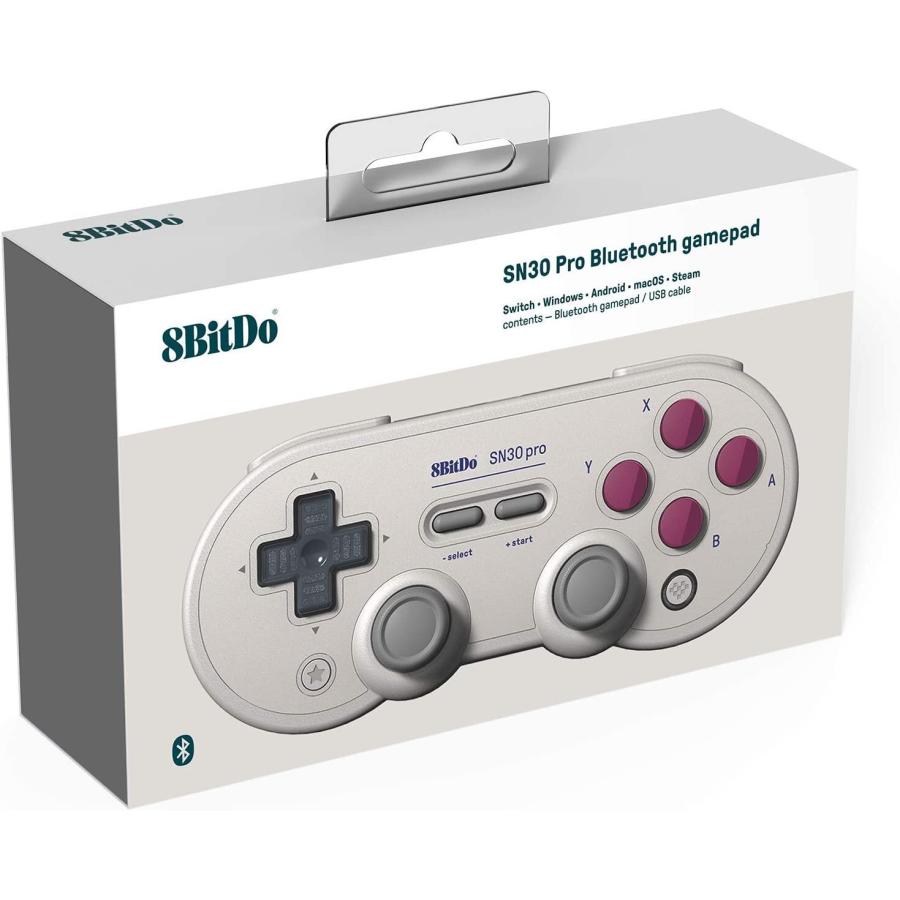 【8bitdo】 SN30 Proゲームパッド（Gクラシックバージョン）Switch/Switch OLED Windows Android macOS Steam Deck ...
