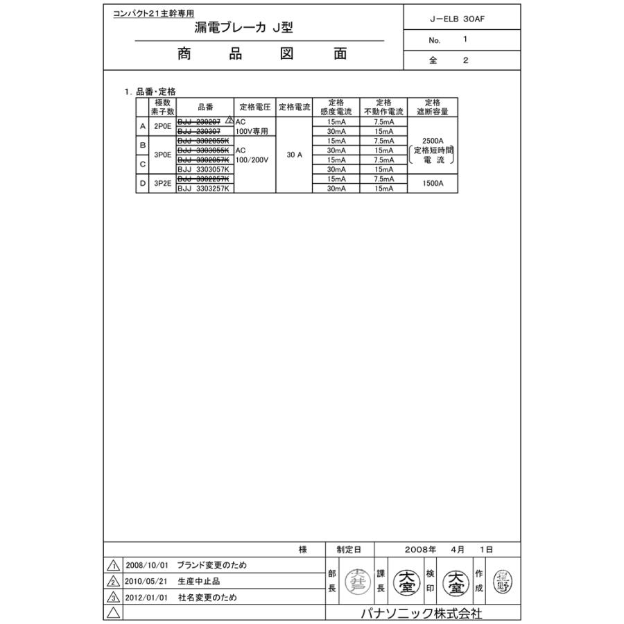 Panasonic パナソニック BJJ3303257K J-ELB 3P2E30MA 2ネジ : 住設と電材の洛電マート Yahoo!店 - 通販 - Yahoo!ショッピング