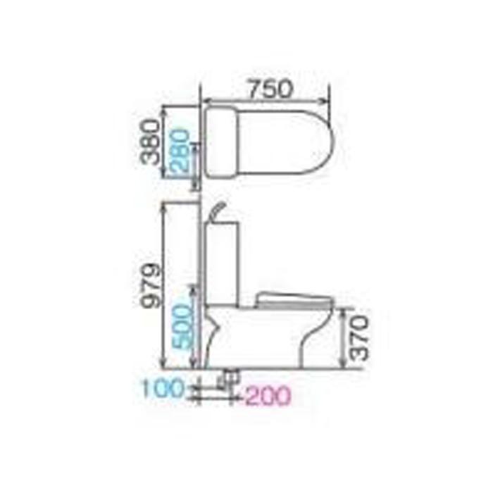 LIXIL C-180S+DT-4840/BW1 トイレ洋風便器 LN便器 一般地・手洗付 便器＆タンクセット 床排水 排水芯200mm W節水 ピュアホワイト (便座別売) リクシル ...