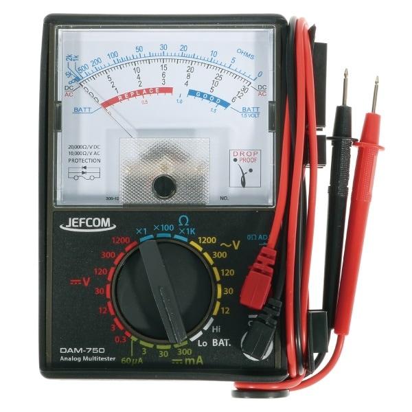 JEFCOM ジェフコム DAM-750 アナログテスター : 住設と電材の洛電マート Yahoo!店 - 通販 - Yahoo!ショッピング