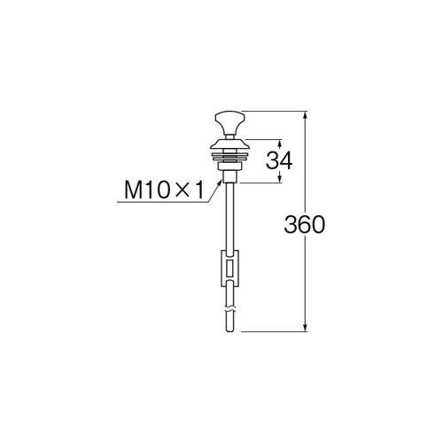 三栄水栓 SANEI H700-40S ポップアップ棒 洗面所用 : h700-40s : 住設と電材の洛電マート Yahoo!店 - 通販 - Yahoo!ショッピング