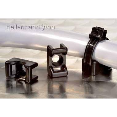 HellermannTyton（ヘラマンタイトン） KR5G5-W 結束バンド固定アクセサリ タイマウント ビス止めタイプ 黒色 (100個入 ...