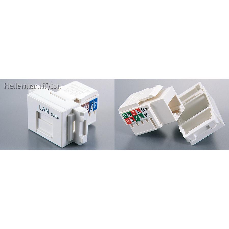 HellermannTyton（ヘラマンタイトン） MJ11 JISプレート用アダプタ モジュラージャック組み合せ品 バネ無(10個入) タイ ...