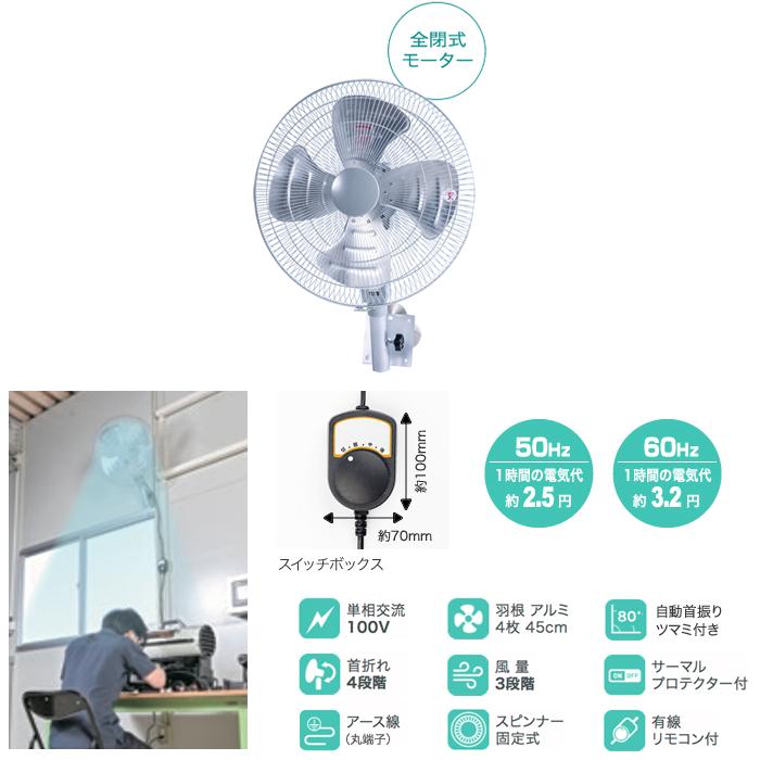 ナカトミ OPF-45WAZ 45cm全閉式アルミ壁掛け扇 熱中症対策 扇風機 冷却 NAKATOMI (代引不可) (法人限定) : 住設と電材の洛電マート Yahoo!店 - 通販 ...